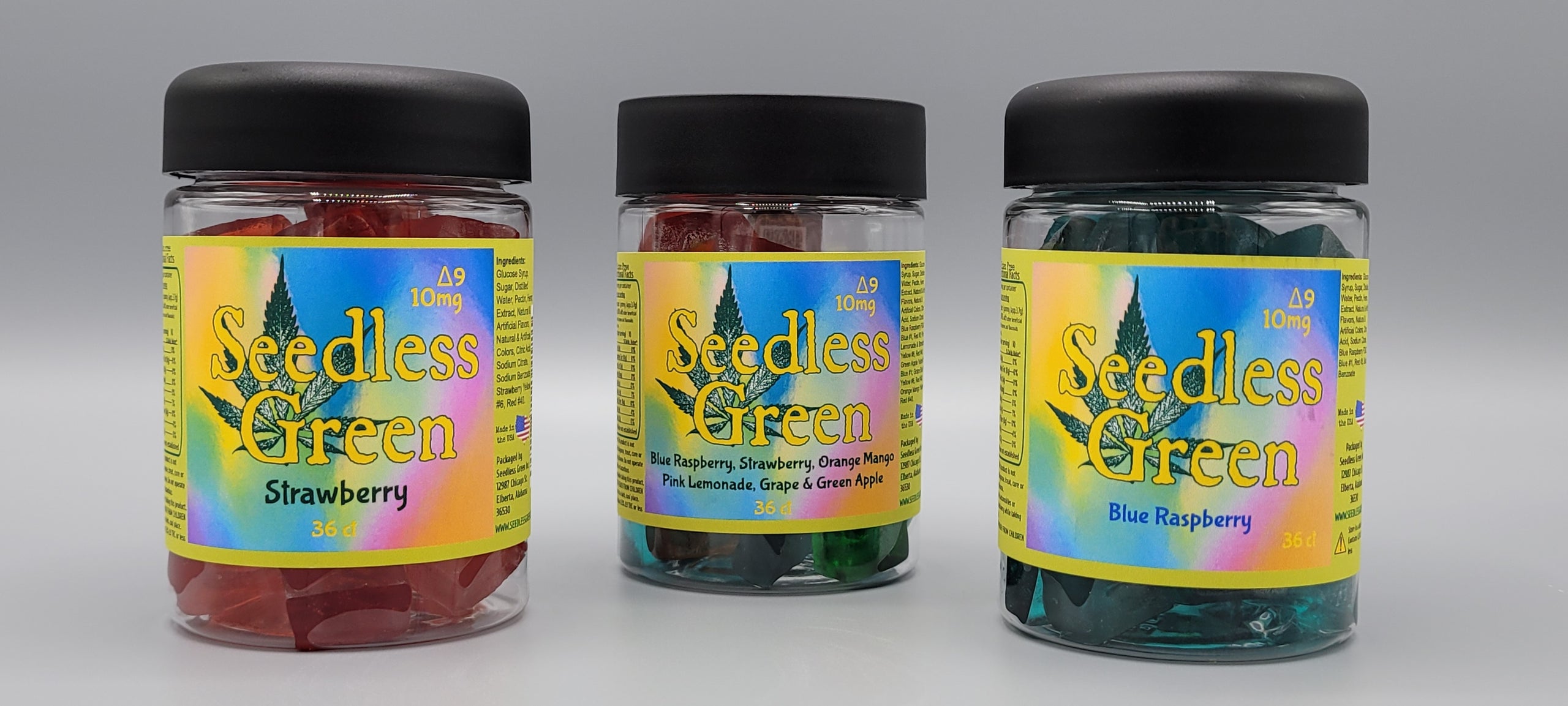 Delta 9 THC Vegan Gummies | Seedless Green