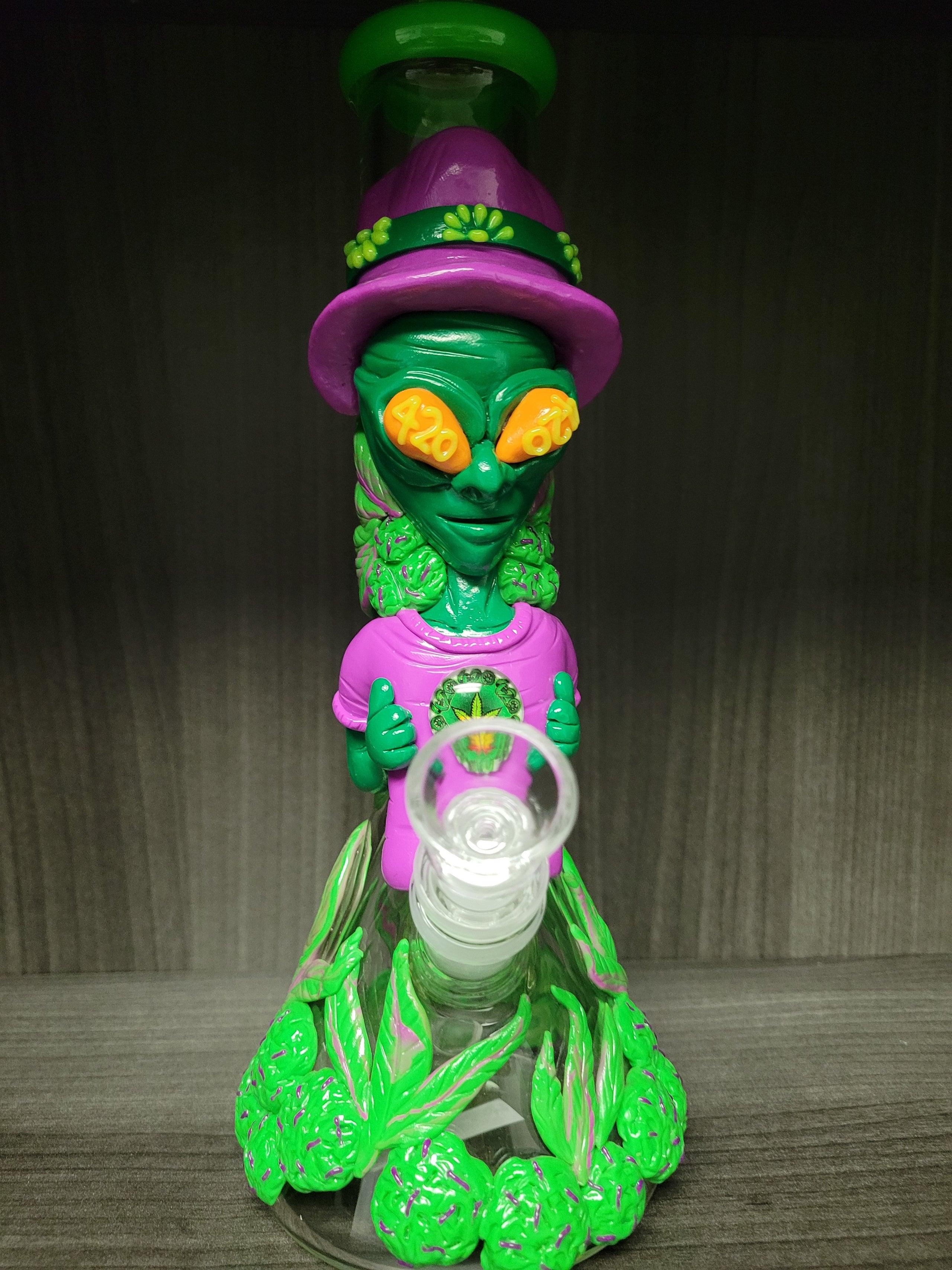 12" 3D 420 Alien Beaker WP | Seedless Green